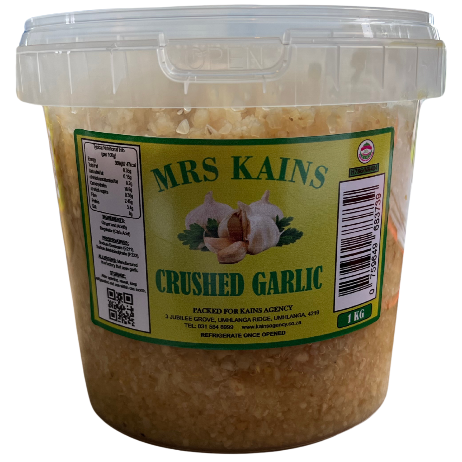 Crushed Garlic 1kg – Wholesale Supplier | Kains Agency